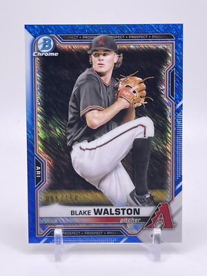 Blake Walston 2021 Bowman Chrome Blue Shimmer /150 #BCP-104 Arizona ...