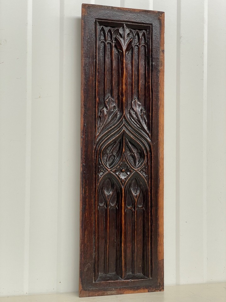 A beautiful carved gothic panel in wood (2) | eBay
