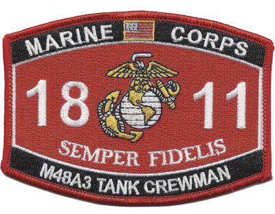 4.5" MARINE CORPS MOS 1811 M48A3 TANK CREWMAN EGA EMBROIDERED PATCH | eBay