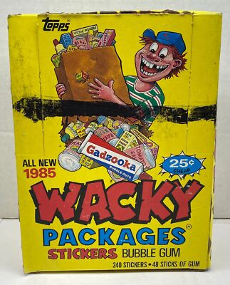 1985 Topps Wacky Packages Stickers Wax Pack Box Topps FULL 48CT | eBay