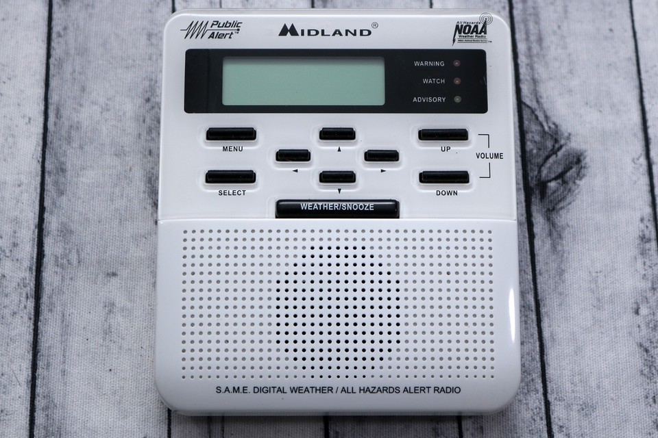 Midland WR-100 All Hazards Digital Weather Radio Public Alert NOAA ...