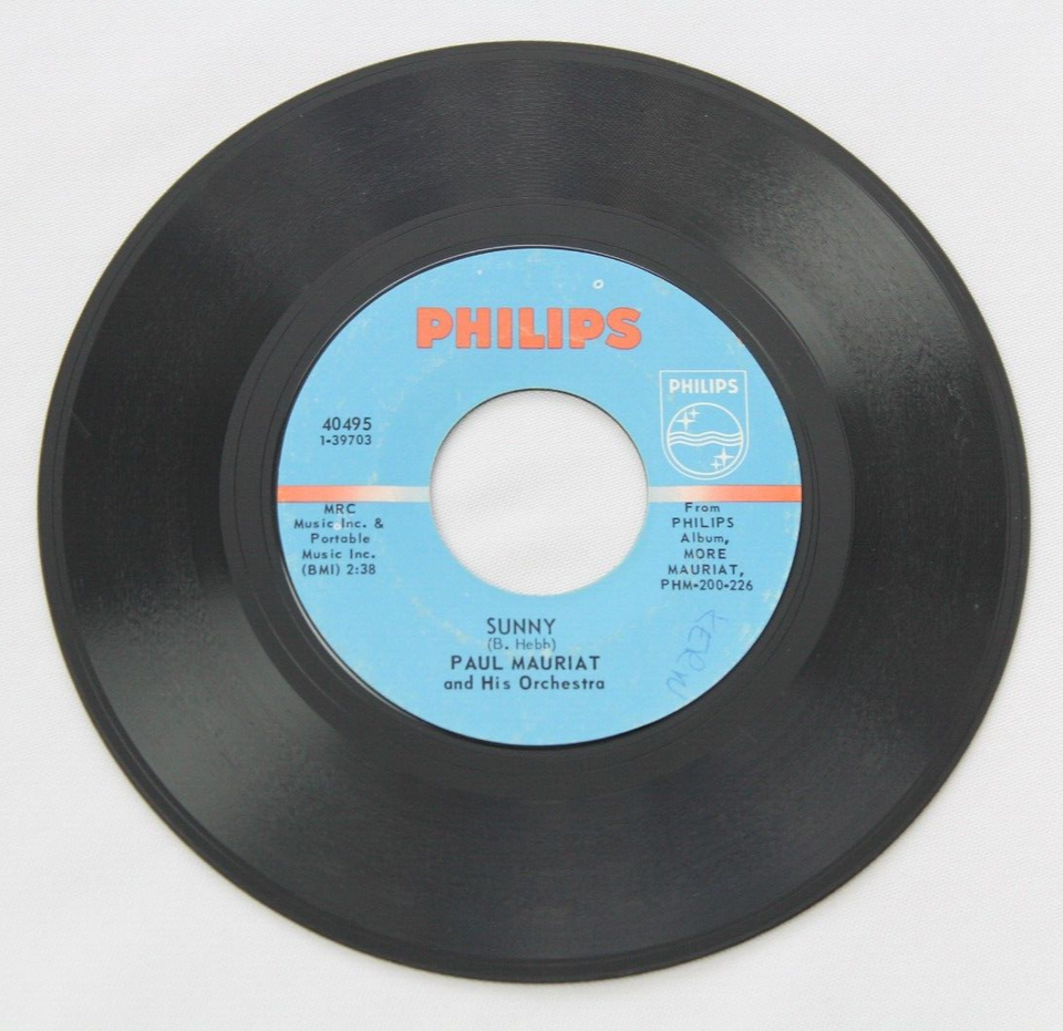 PAUL MAURIAT LOVE IS BLUE / SUNNY 45RPM 7" RECORD, PHILIPS 40495 *QUICK ...