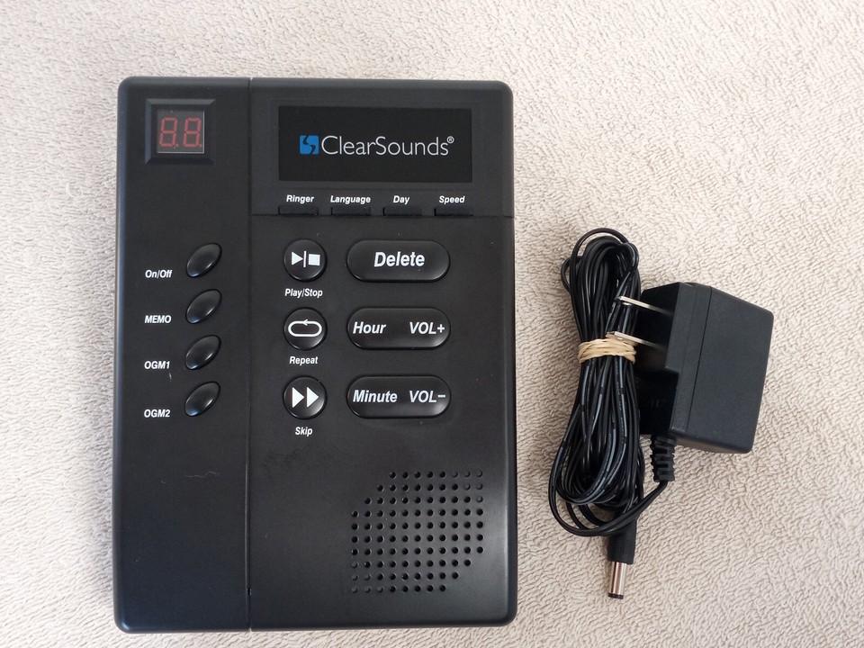 Clear Sounds ANS3000 Digital Amplified Answering Machine Slow Speech ...