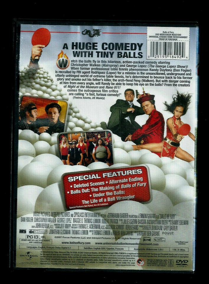 DVD BALLS OF FURY- box 16 | eBay