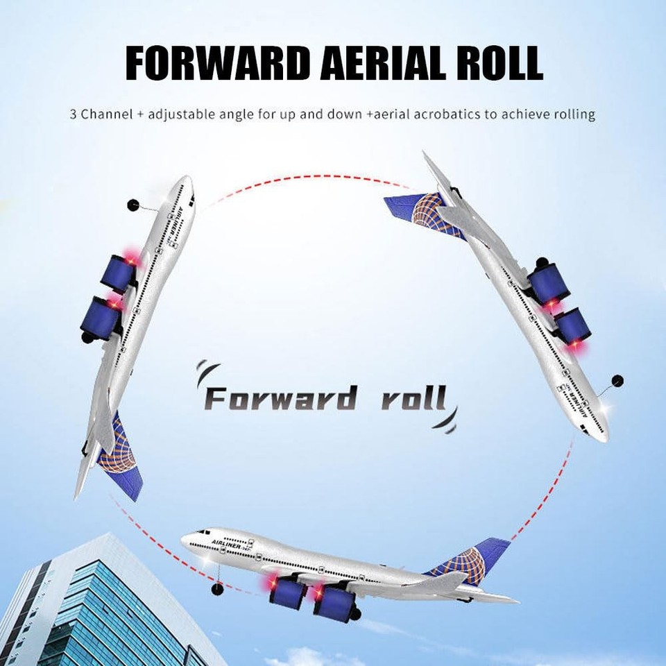 RC Airbus 747 A380 2.4G Remote Control Plane Four Motor RC Airplane RC ...