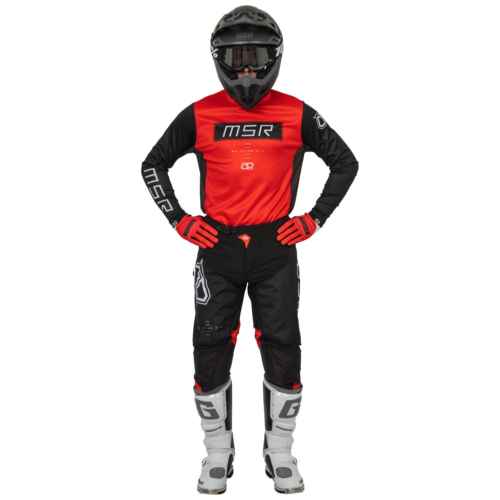 MSR™ NXT Grid Pants 32" Black/Red Motorcycle Motocross Dirt Bike Off ...