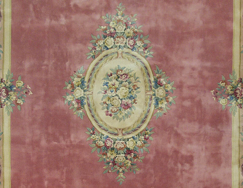 RRA 12x18 Pink / Rose Aubusson Rug Carpet Floral 29737 | eBay