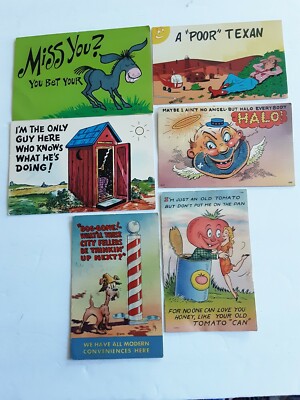 Vintage Lot 6 Comic Postcards Never Used | eBay