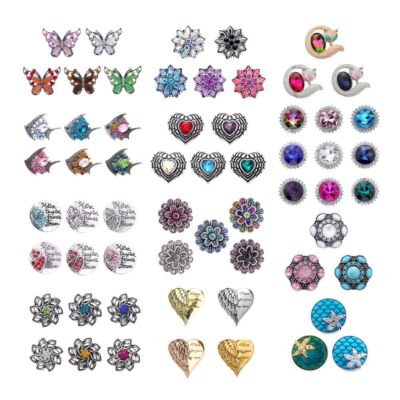Top Rhinestone 18mm Snap Button Multi Combination Snap Charms For Snap ...