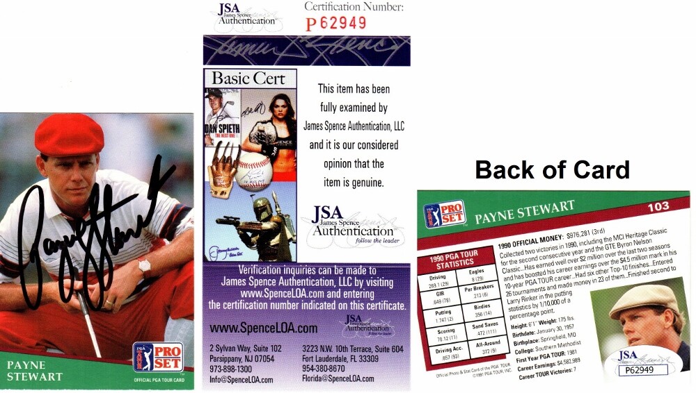 Payne Stewart Autographed Memorabilia | Signed Photo, Jersey ...