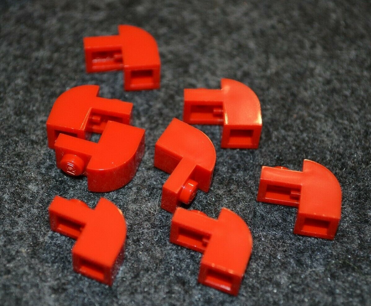 8 ~ 1x2 RED Half Rounded Top Bow Brick Bricks ~ Lego ~ NEW | eBay