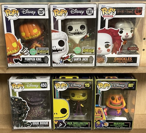 6 Funko Pop! Lot Nightmare Before Christmas W/ Chuckles,Pumpkin,Jack ...