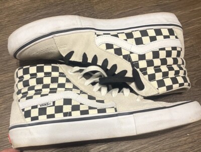 Checkered High Top Vans Size 10 Used | eBay