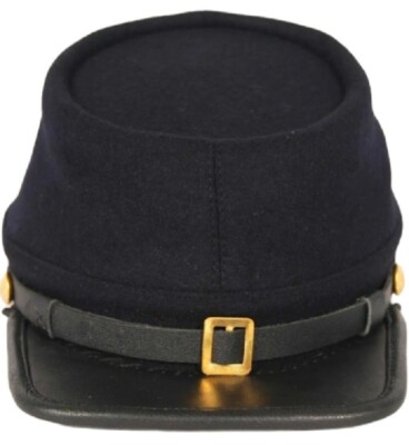 Civil War Union Army Leather Peak Kepi, Navy Blue Kepi ALL SIZES | eBay