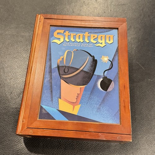 STRATEGO VTG Game Collection Wooden Box Book Shelf 100% Complete Ex ...