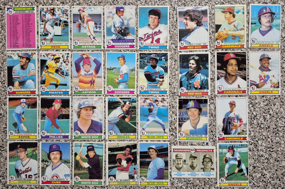 Topps Baseball Sports Trading MLB Card 30 Card Lot Old Vintage 1979 No ...