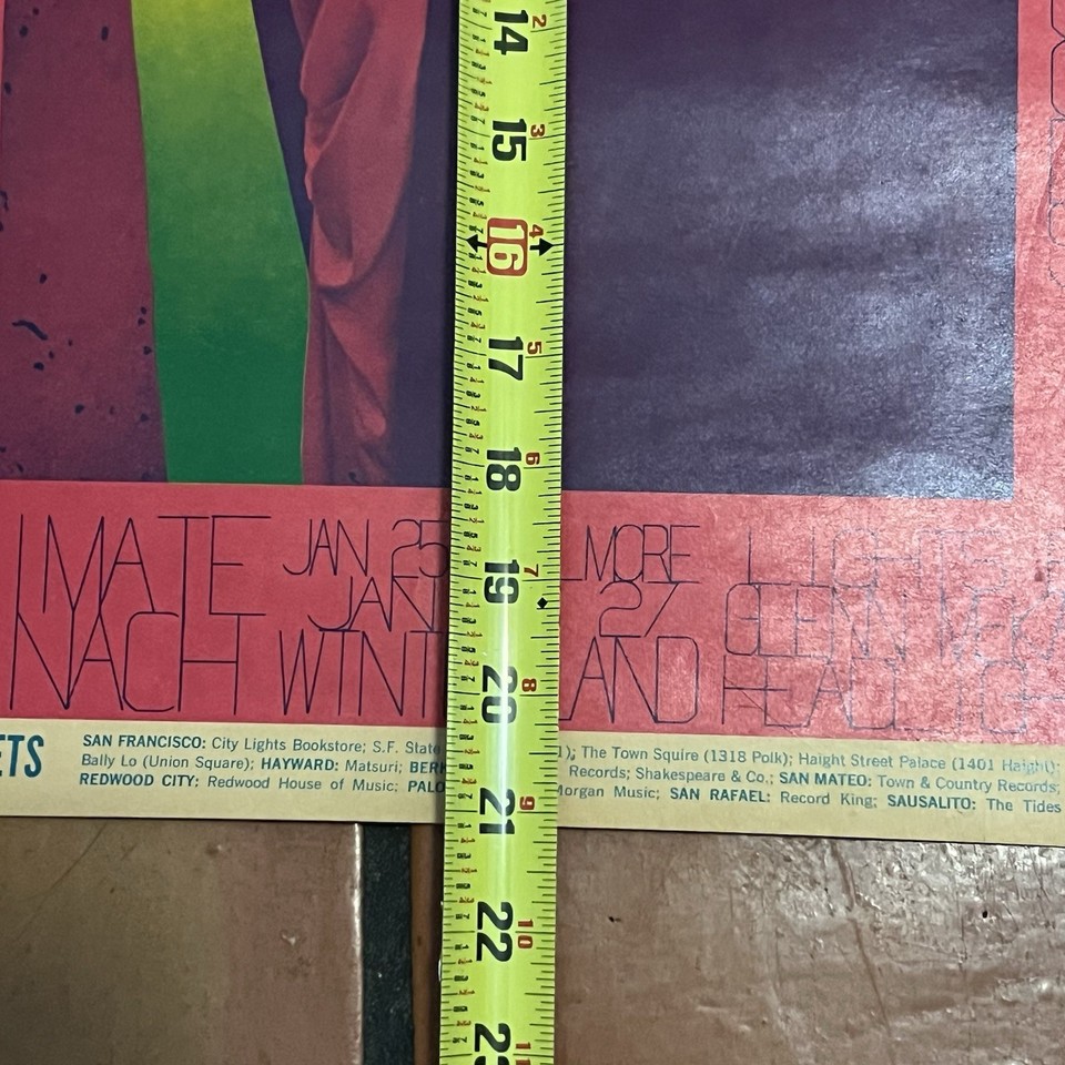 Hatfield Jack Big Brother & The Holding Co. 1968 Poster Original Music ...