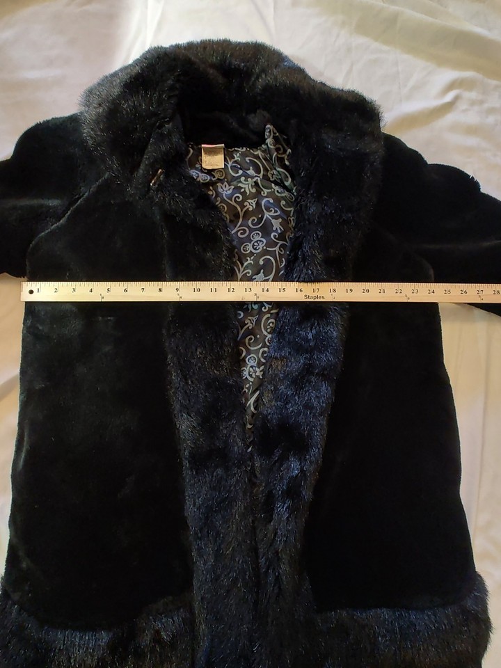 Vintage Snow White The Evil Queen Black Faux Fur Coat From The Disney ...