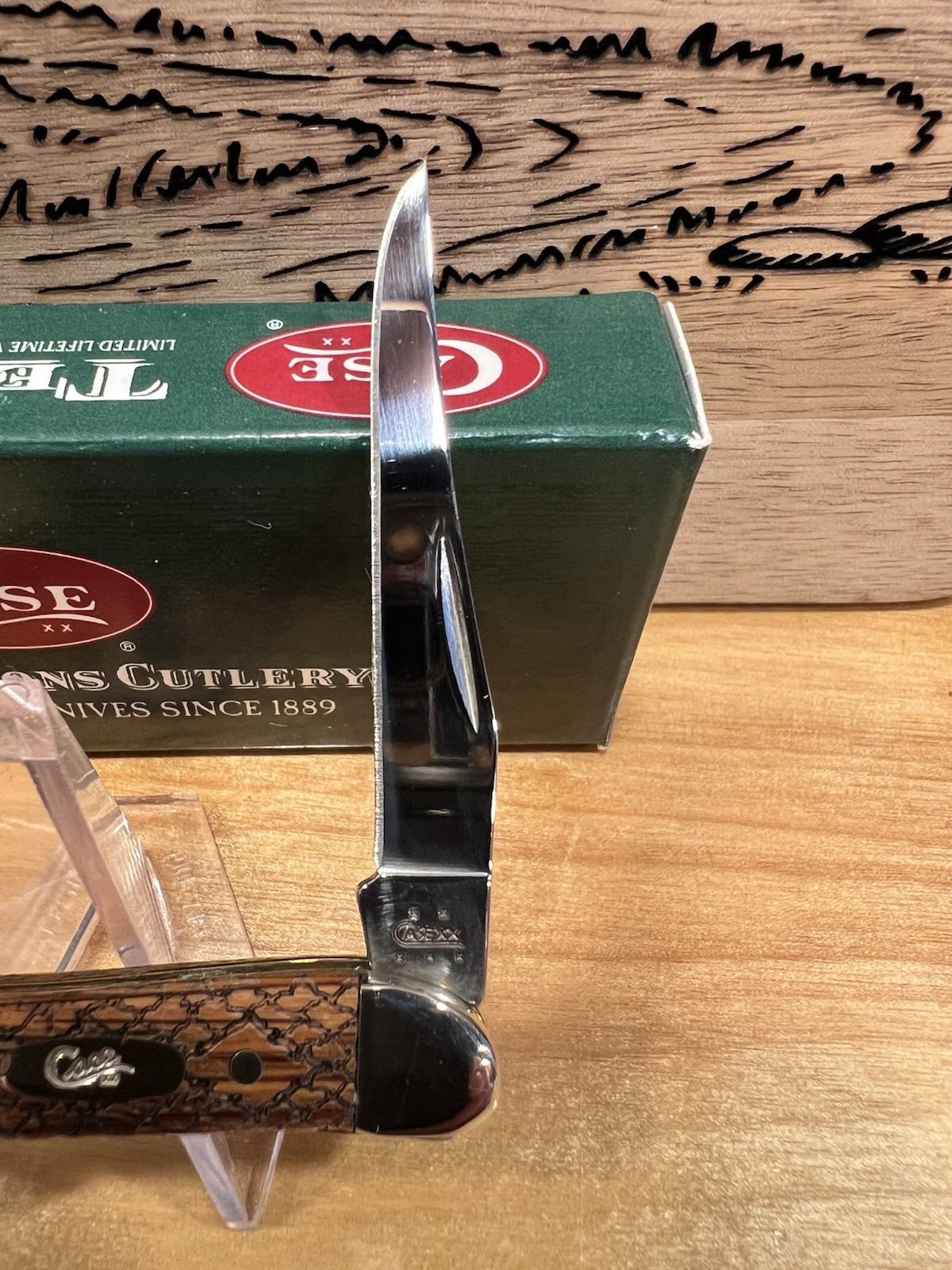 Case XX Snake Skin Oak Pakka Wood Tiny Toothpick w/ Box # 08254, 710096 ...