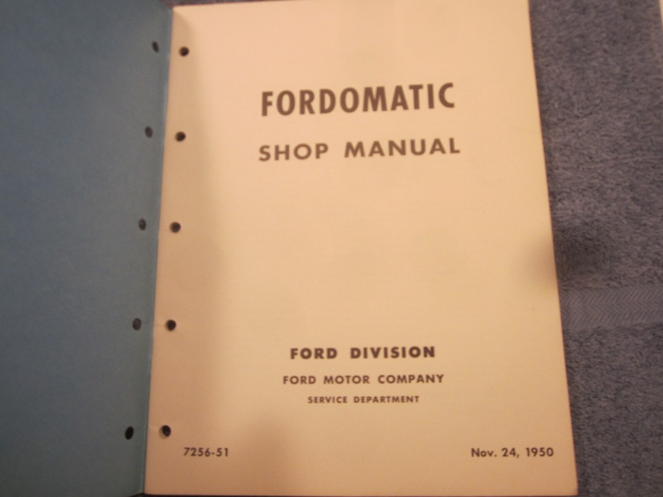 1950 Fordomatic Shop Manual | eBay