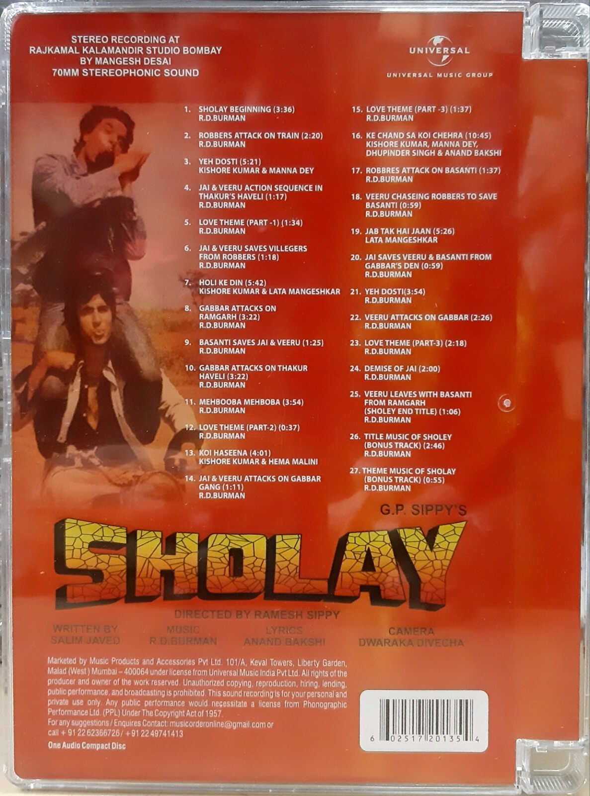 Sholay Songs & Background Music Of Sholay In Super Jewel Box Bollywood ...