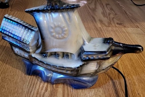Vintage Midcentury Ceramic Clipper Galleon Ship TV Lamp Works ...