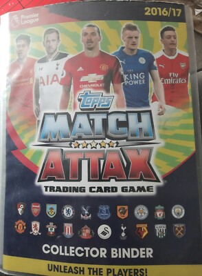 Match Attax 2016 2017 Largely Complete Folder With Foils 100 clubs ...
