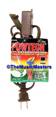 4ft Electric Extension Cord 3 Outlet 2 Prong Electrical AC Power Cable ...
