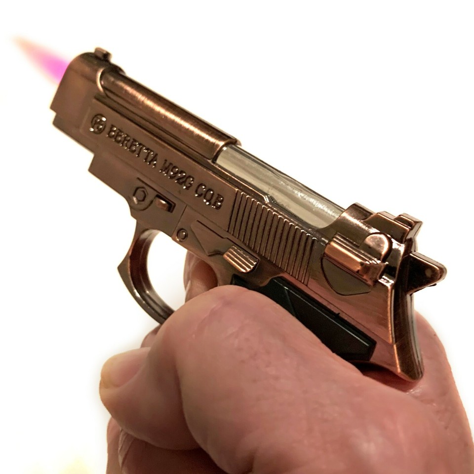 9MM Authentic Looking Beretta M92G Jet Torch Pistol Gun Lighter Trigger ...