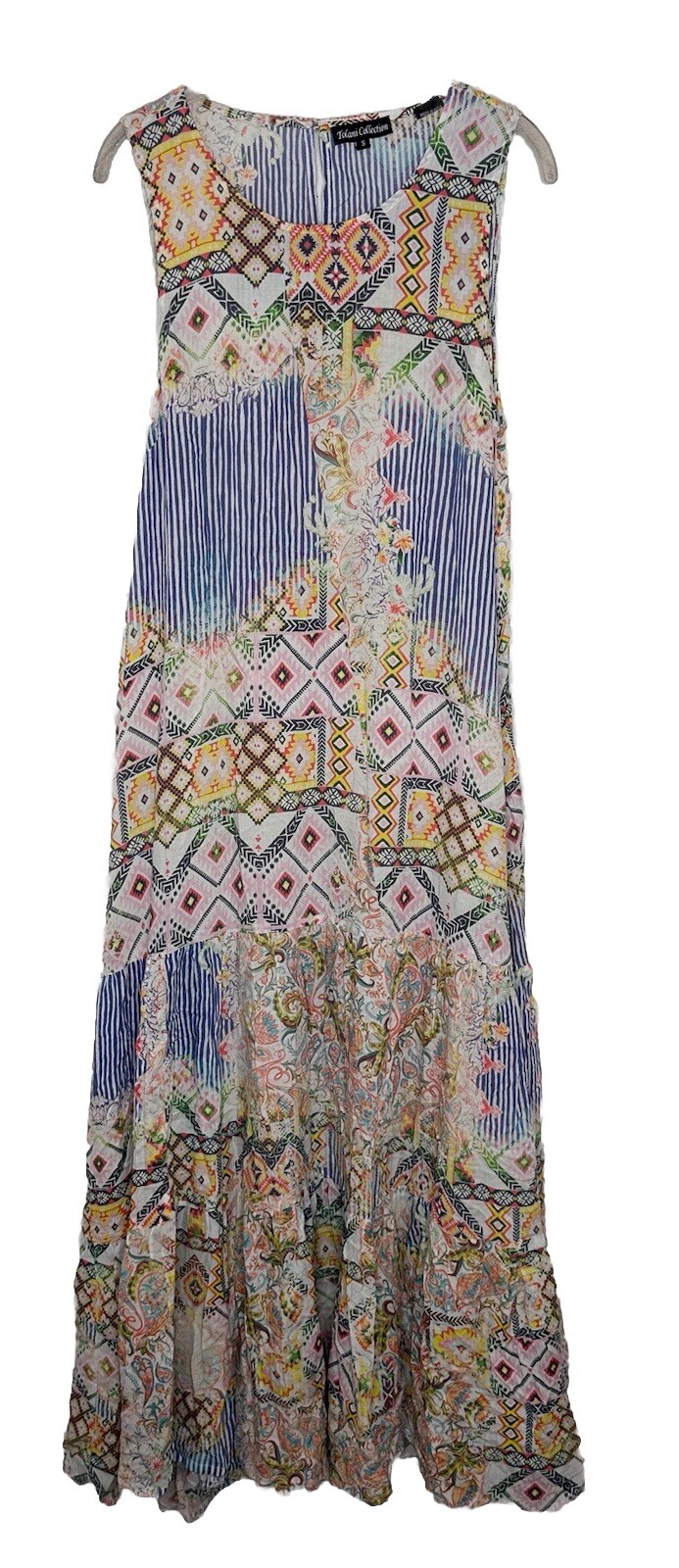 Tolani India Woman’s Sleeveless Tiered Floral Modal Flare Maxi Dress ...