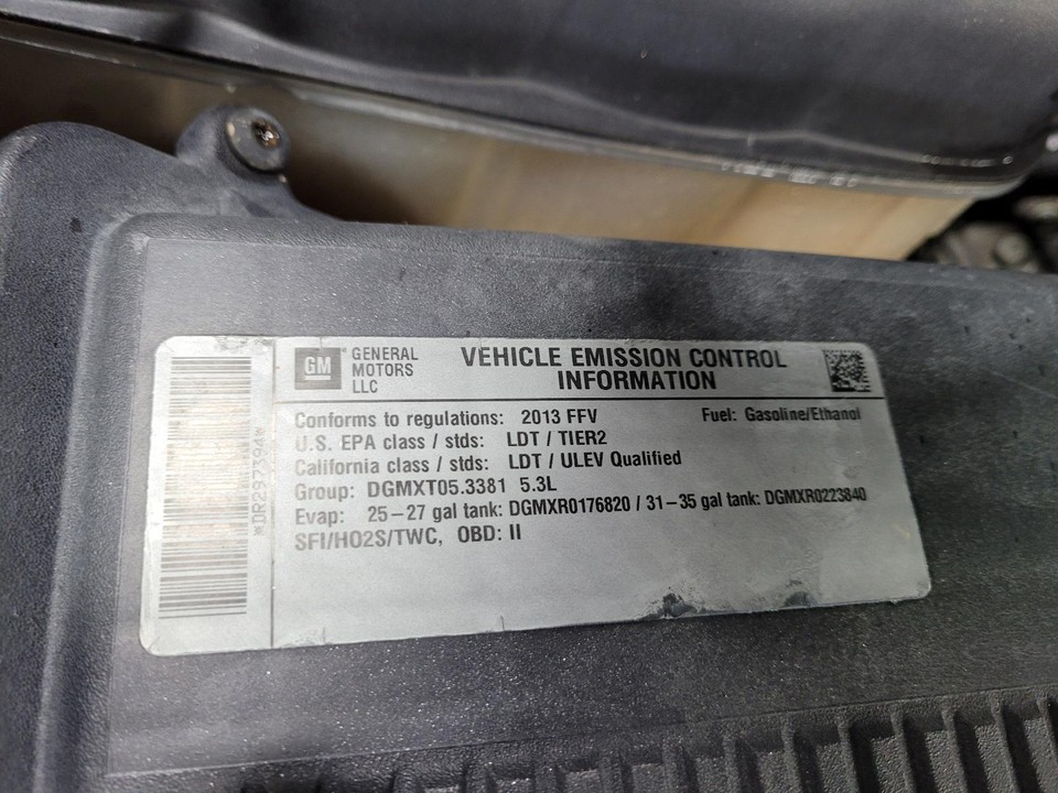 2010-2014 CHEVROLET TAHOE SIERRA Engine 5.3L (VIN 0, 8th digit, opt LMG ...