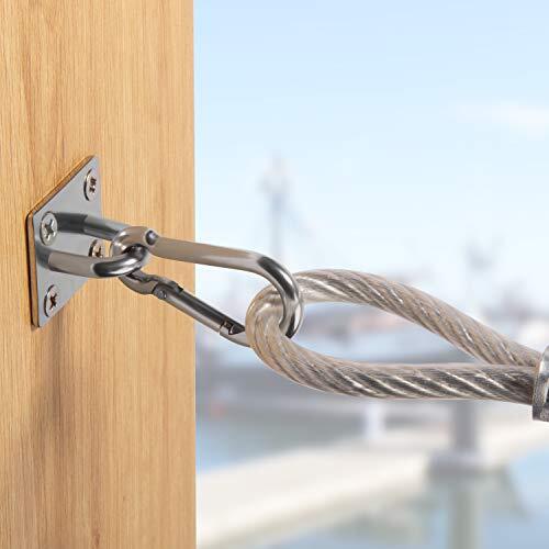 2PCS M8 Premium Heavy Duty Square Stainless Steel Pad Eye Hooks + 2PCS ...