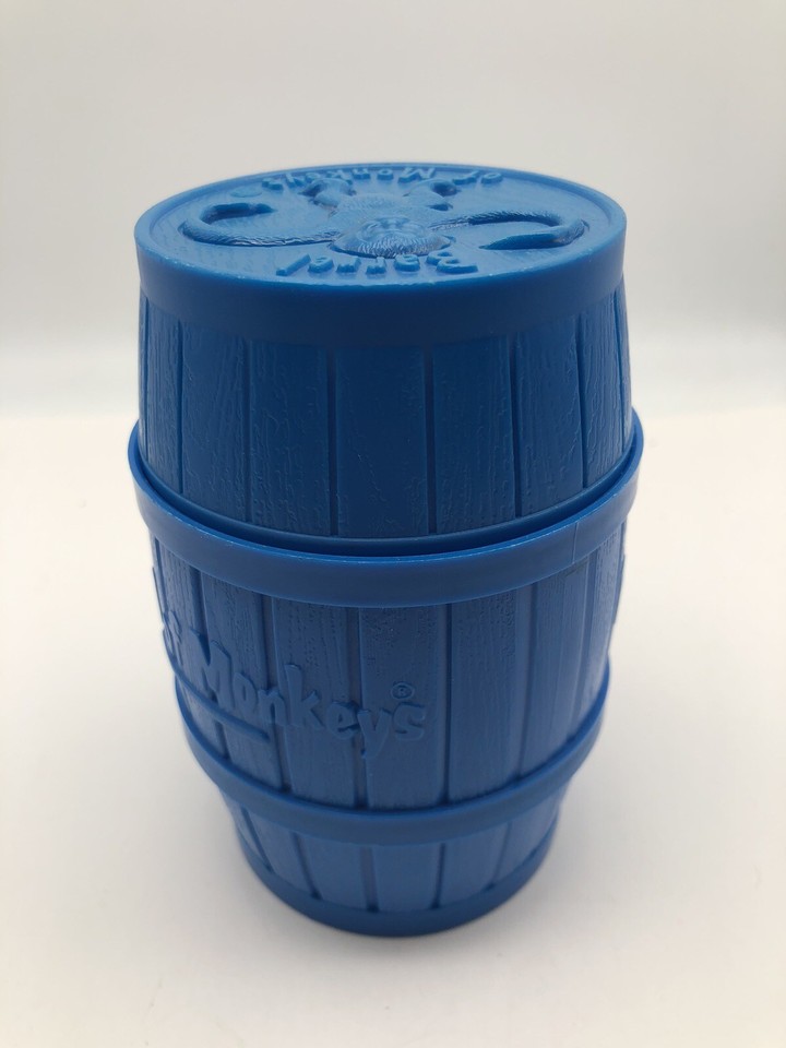 BARREL OF MONKEYS Vintage Lakeside Toys BLUE BARREL Red MONKEYS | eBay
