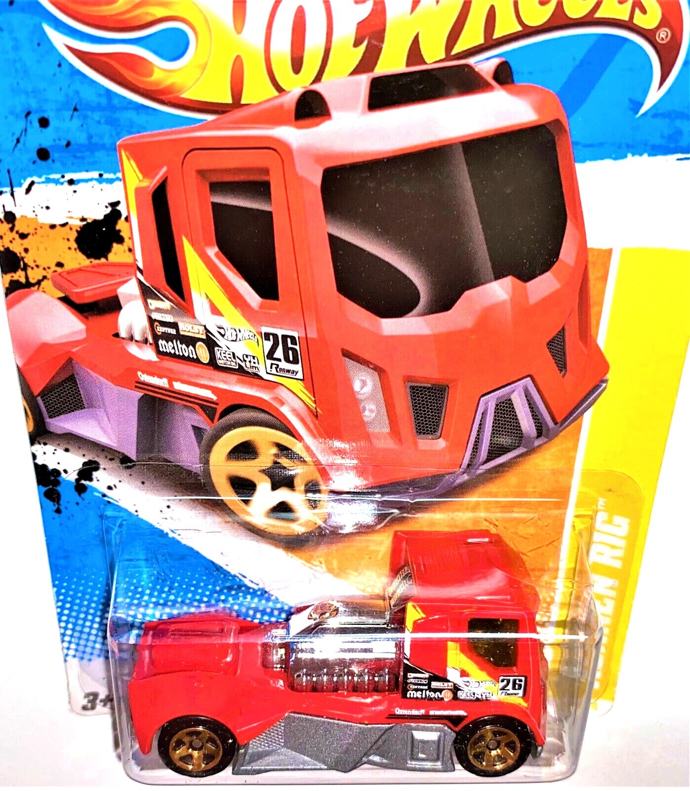 Hot Wheels 2011 Rennen Rig Red New Models #19/50 IN PROTECTO PACK | eBay