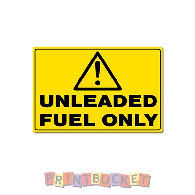 Unleaded Fuel Only Sign 290mm water/fade proof safety | eBay Australia
