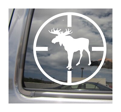 Moose Crosshair Target Shooting - Hunter Hunting Car Vinyl Decal ...