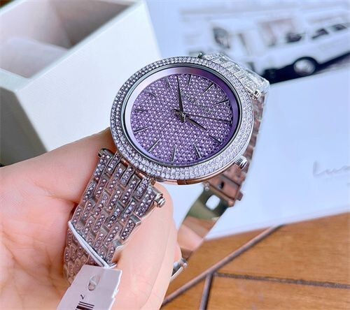 MICHAEL KORS WOMEN'S DARCI PURPLE DIAL WATCH MK3850 | eBay