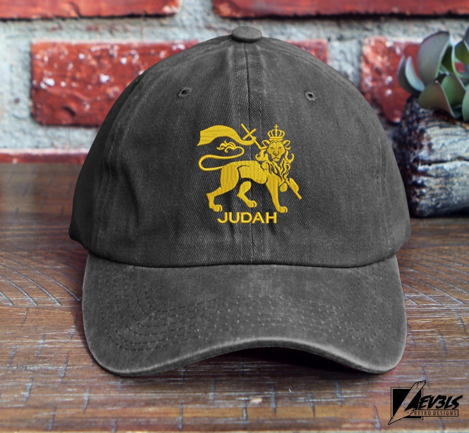 LION OF JUDAH UNSTRUCTURED BASEBALL CAP DAD HAT JESUS CROSS LION TRIBE ...