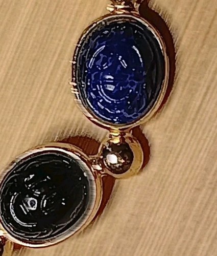 VINTAGE STUNNING GOLD TONE MULTI COLOR SCARAB STONE PIN BROOCH | eBay