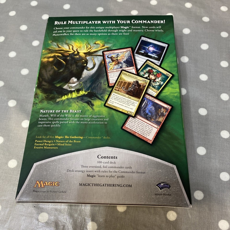 Nature Of The Beast Commander Deck ~ MTG Magic ~ Marath New Sealed ...