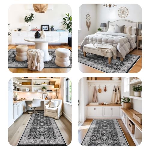 Washable 4x12 Hallway Runner Rug: Vintage Soft 4' x 12' (Rectangular ...