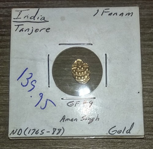 India 1765/1788 1 Fanam Gold Tanjore | eBay