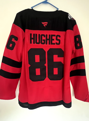 New Jersey Devils #86 Jack Hughes 2024 Hockey Stadium Series Red Jersey ...