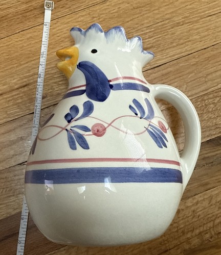 Vintage Hand-Painted Italian Pottery Rooster Pitcher Made In Italy For ...