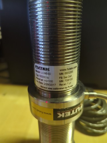 Futek LCM550 50,000 lb Threaded Rod Load Cell, 1 1/2 - 12 thread, 17-4 ...