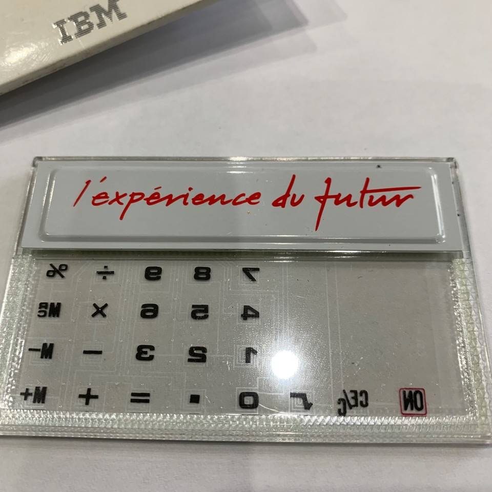 IBM transparent credit card calculator collectable | eBay UK