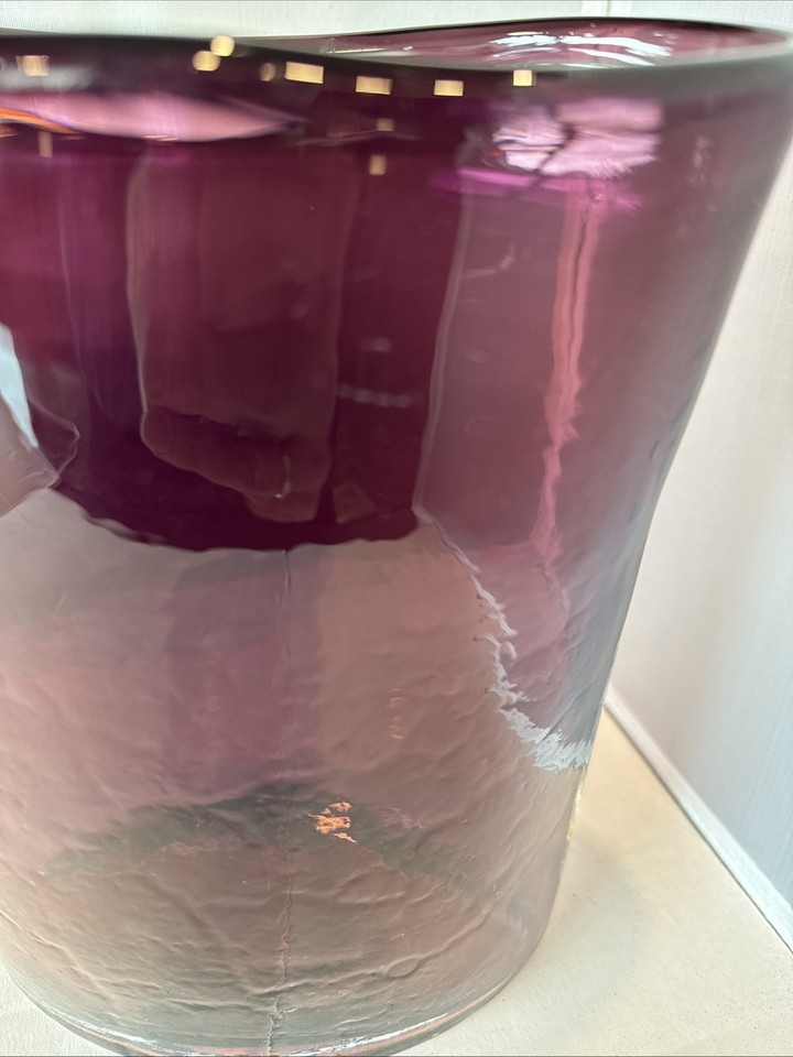 Oval Vase - Hand Blown Amethyst Purple | eBay