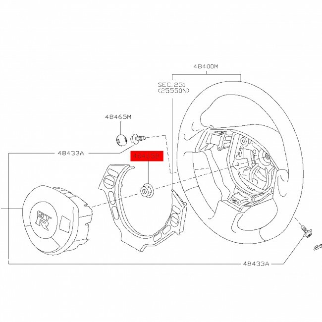 Genuine Nissan Steering Wheel Column Nut For Elgrand E51 VQ35DE 01223 ...