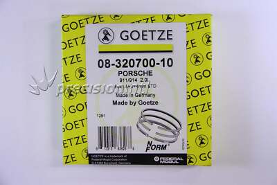 GOETZE 08-320700-10 STD CHROME RINGS 6 REQ PORSCHE 901.03 & 13 80.00-0. ...