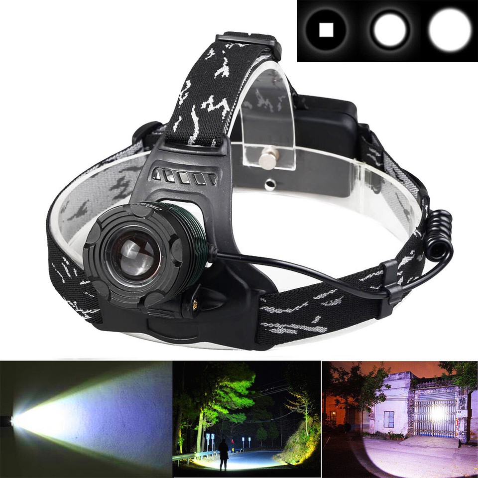 Rechargeable 990000LM LED Super Bright Headlamp Tactical Head Lamp ...